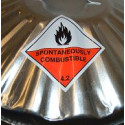 Flammable waste container galvanised bin - budget range 90 litre